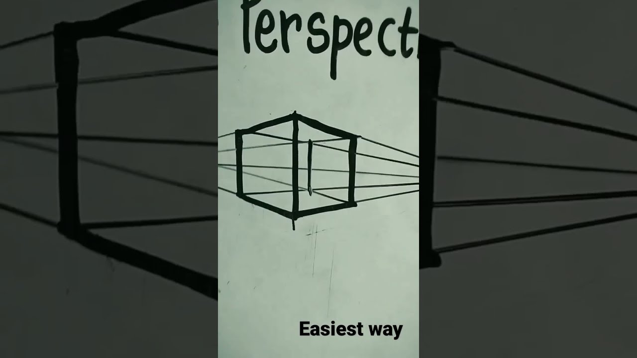 Easiest way to draw a cube in 2 point perspective for beginners, NID, NIFT, UCEED