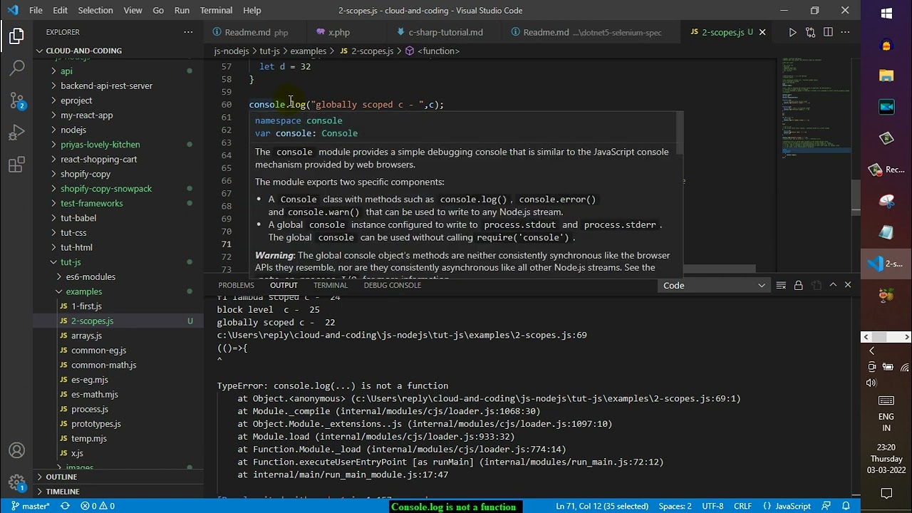 console.log is not a function error in Javascript - semicolon ; before calling IIFE