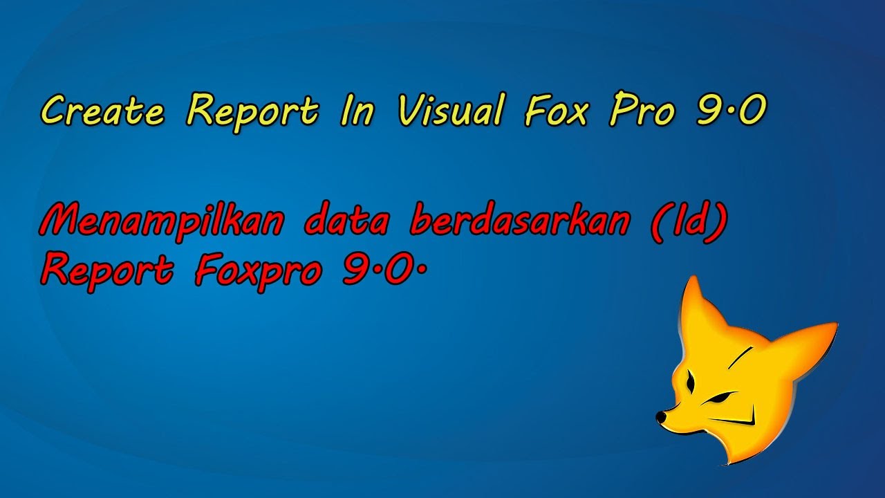 Report Foxpro 9.0