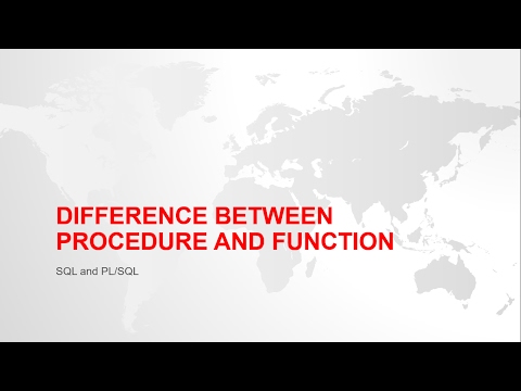 DIFFERENCE BETWEEN PROCEDURE AND FUNCTION IN ORACLE PL/SQL WITH EXAMPLE