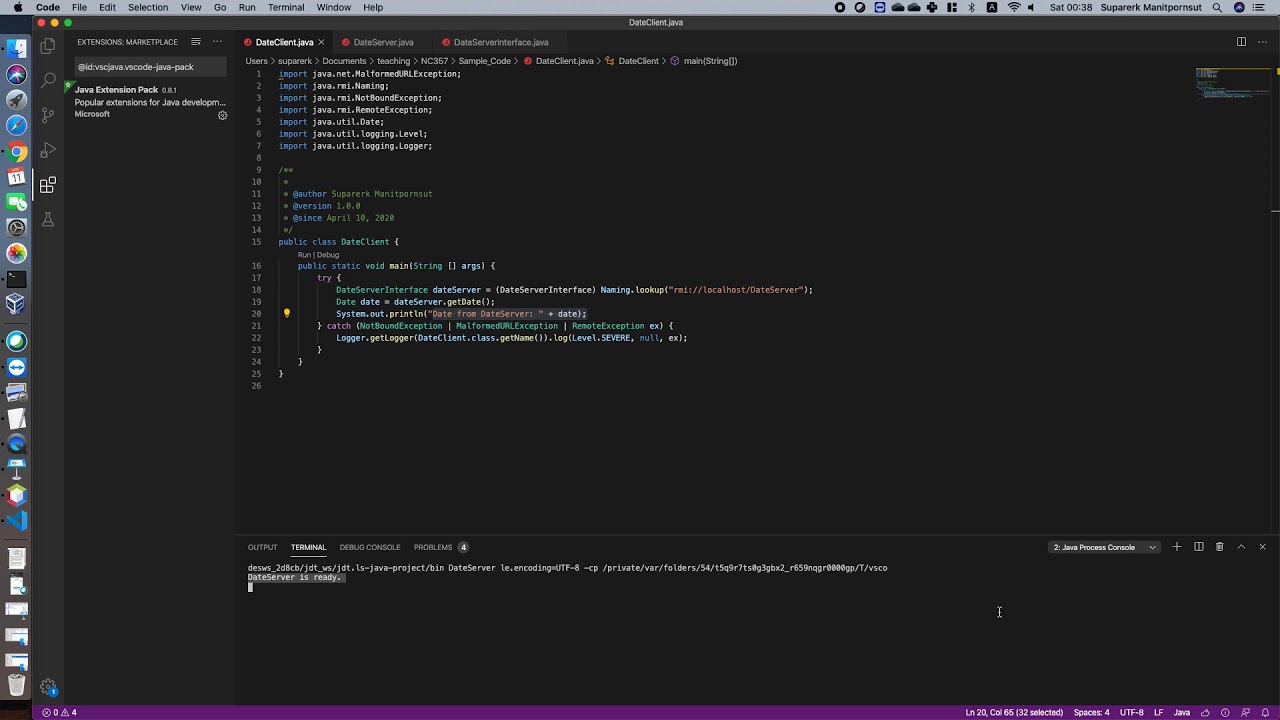 Very Simple Java RMI Demo
