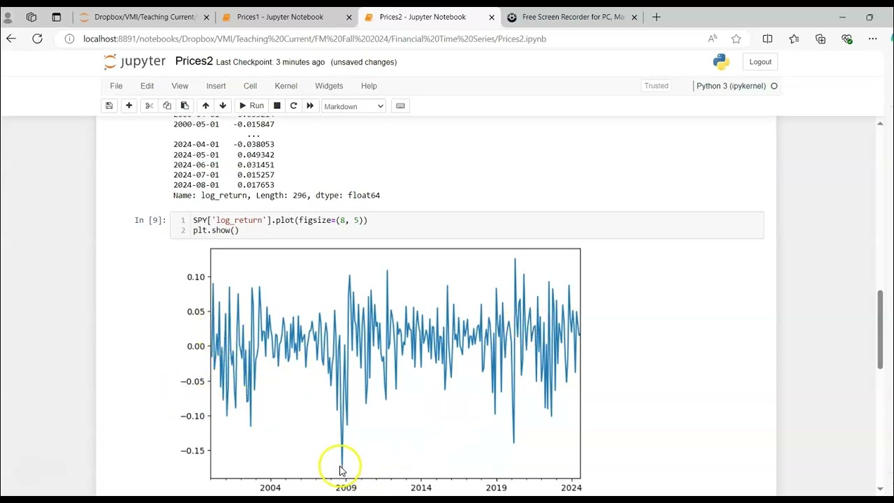 Calculating Log Returns with Python