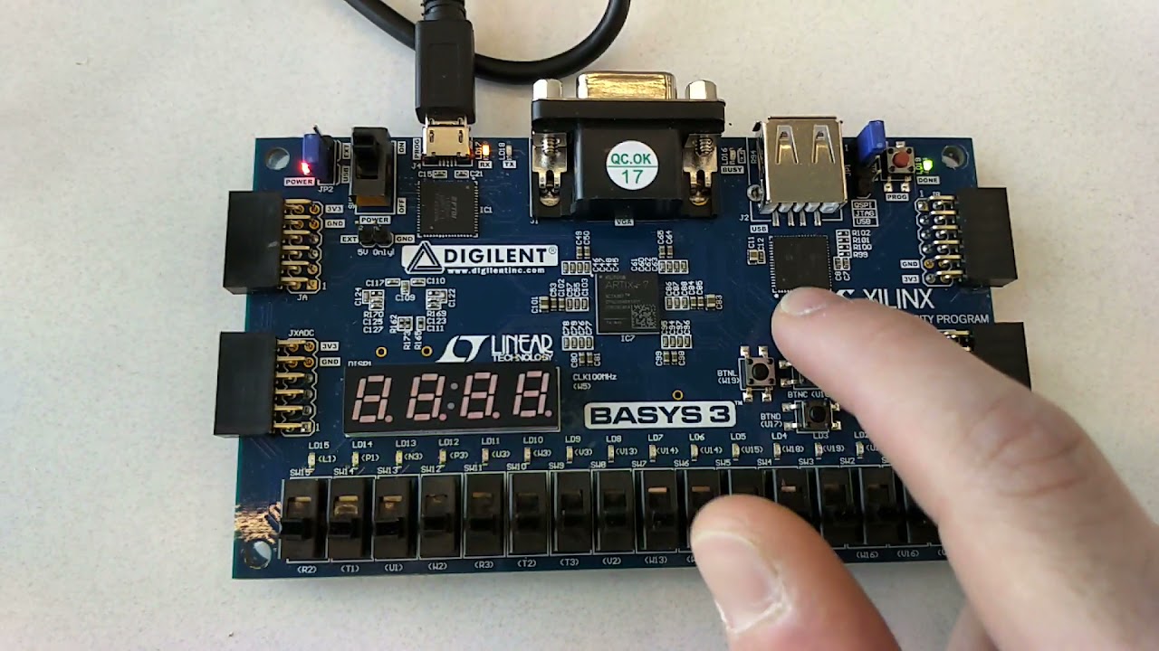 MicroBlaze Processor FPGA Basys 3 Basic Lab Demo
