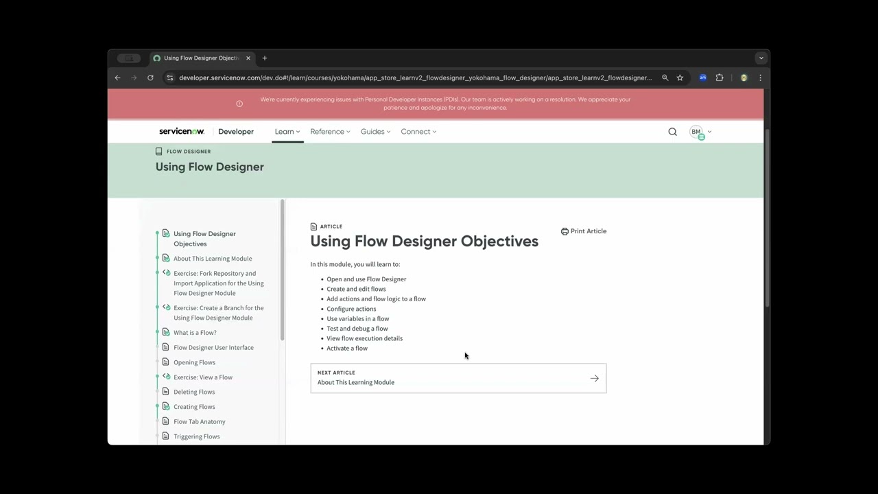 Using Flow Designer : Module Objectives