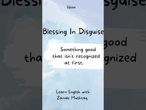 Blessing in Disguise #idiom #english #shortvideo #englishbasics #learn #blessing #disguise