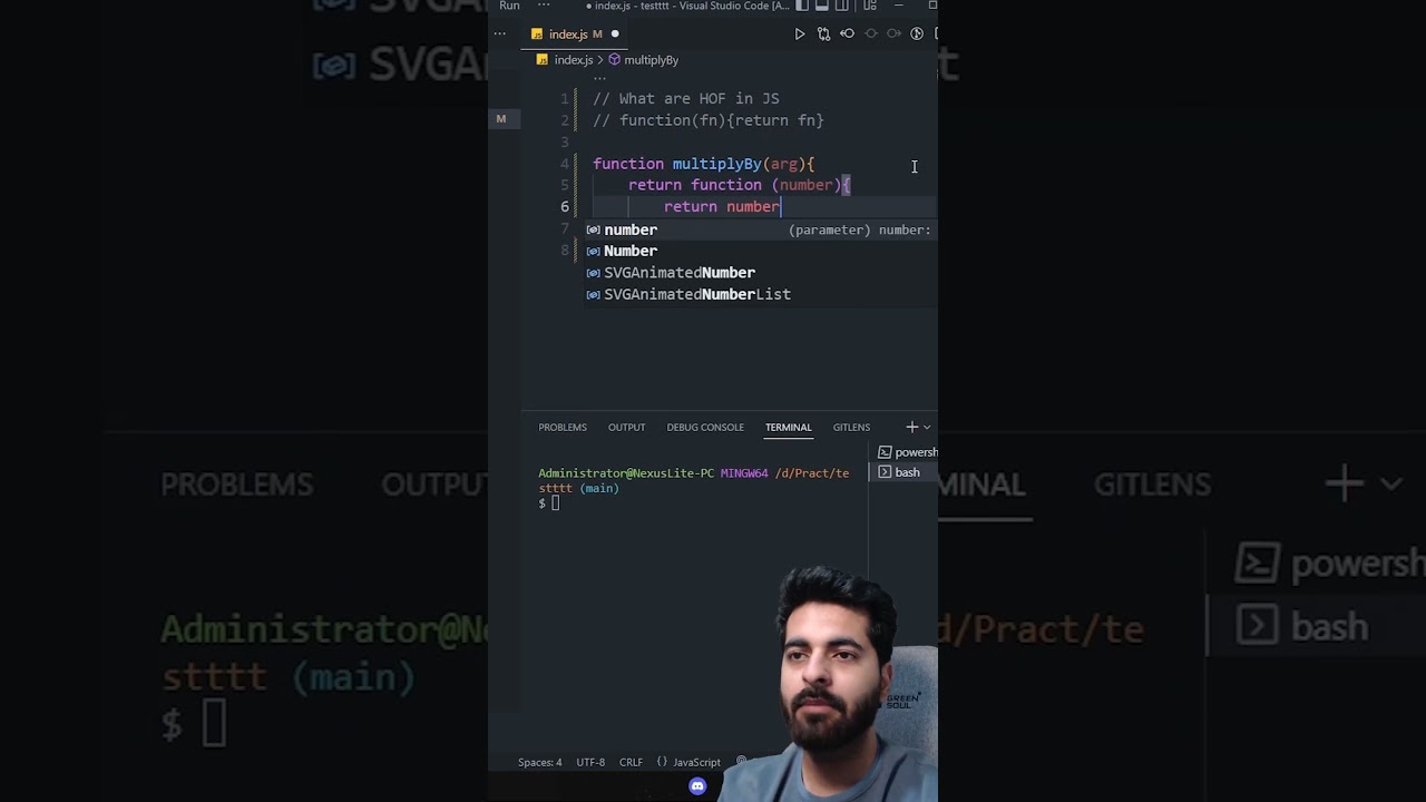 JAVASCRIPT interview question for Rahul....#coding #programming #javascript #hof