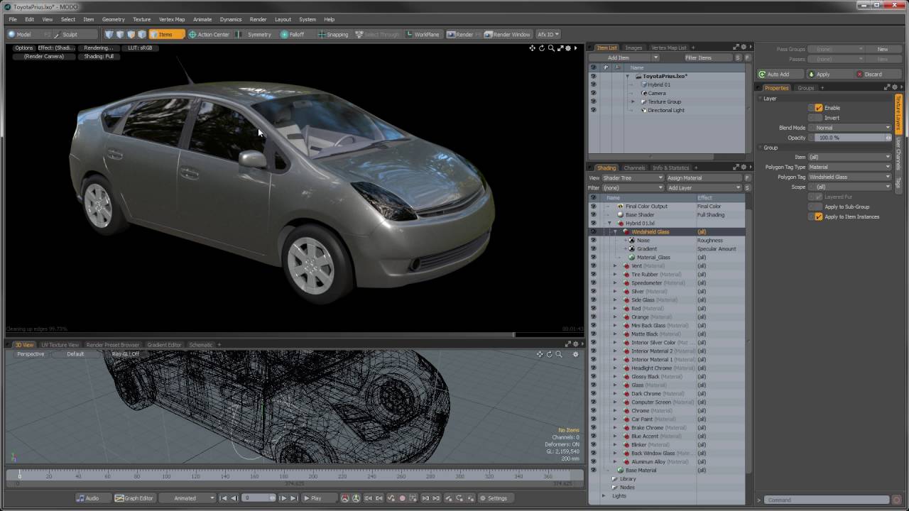 MODO's Shader Tree Library Function