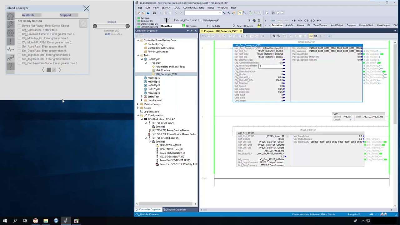 Machine Builder Libraries - Conveyor Control using Variable Speed Drives