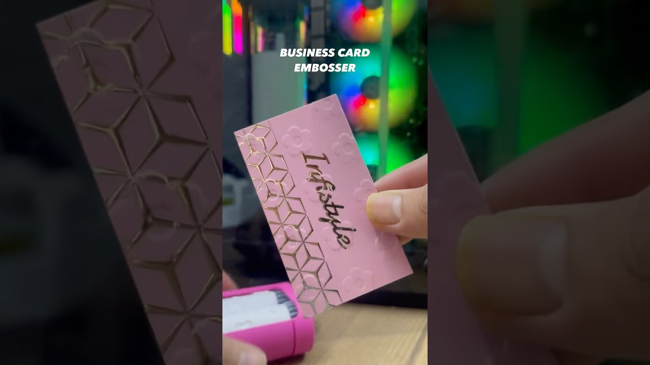 3D Printing Business Card Embosser #3dprinting #3dprint #goldfoil