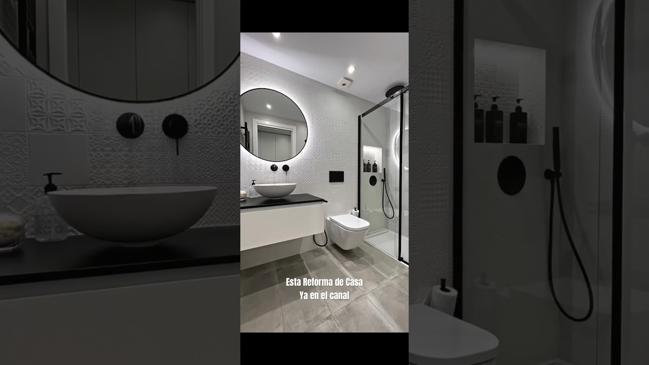 ANTES y DESPUÉS BAÑO 😳 Reforma completa d esta CASA en nuestro canal #reforma #antesydespues #casa