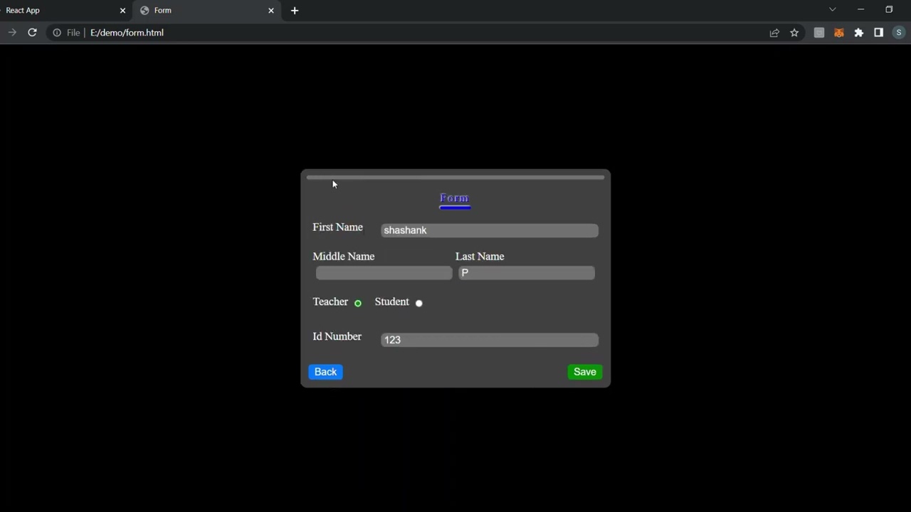 Multi step Form with validation using HTML , CSS & JS #html  #css #js  #formvalidation
