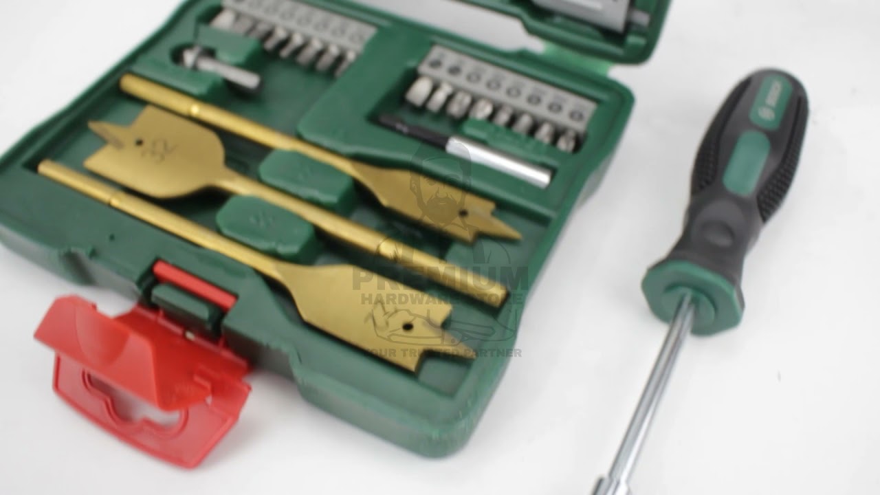 Premium X Line Drill and Screwdriver Bit Set Titanium 40 pieces