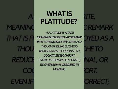 Word Definition | Platitude
