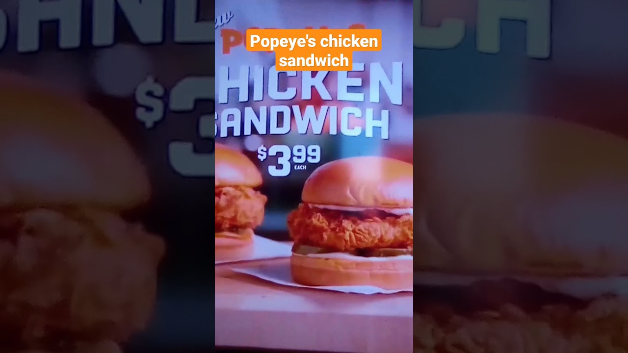 Popeye's chicken sandwich make your eyes pop out