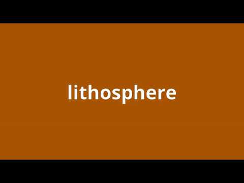 what is the meaning of lithosphere.