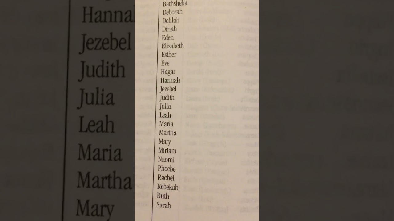 Name Inspired by Biblical Women female 👩🏻