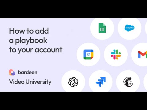 How to Add a Playbook to Your Account - Bardeen Video University