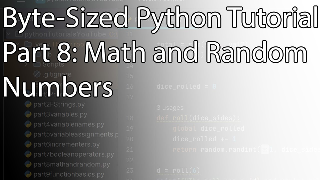 Byte-Sized Python Tutorial Part 8: Math and Random Numbers