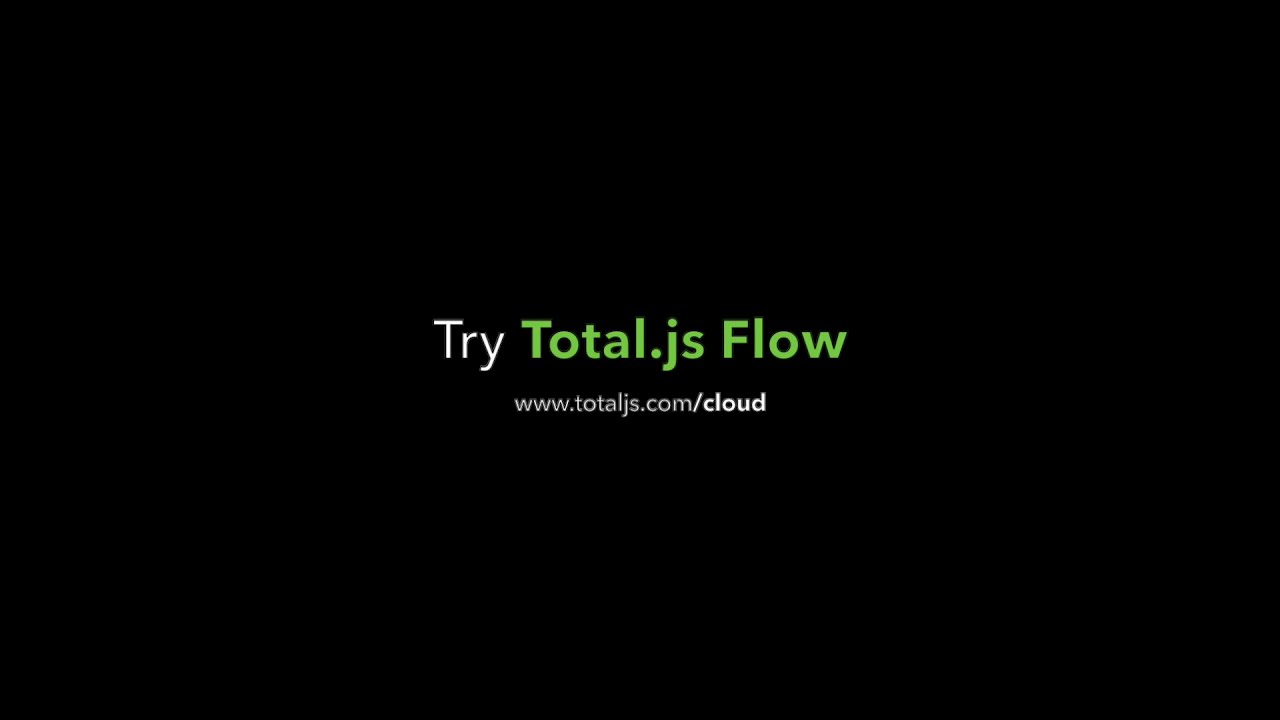 Total.js Cloud: Visual Programming Interface in two minutes