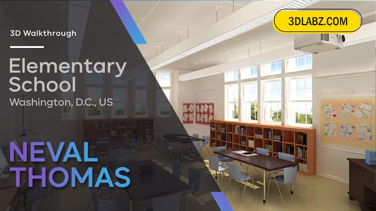 3D Virtual School Tour | Elementary School 3D Walkthrough Animation