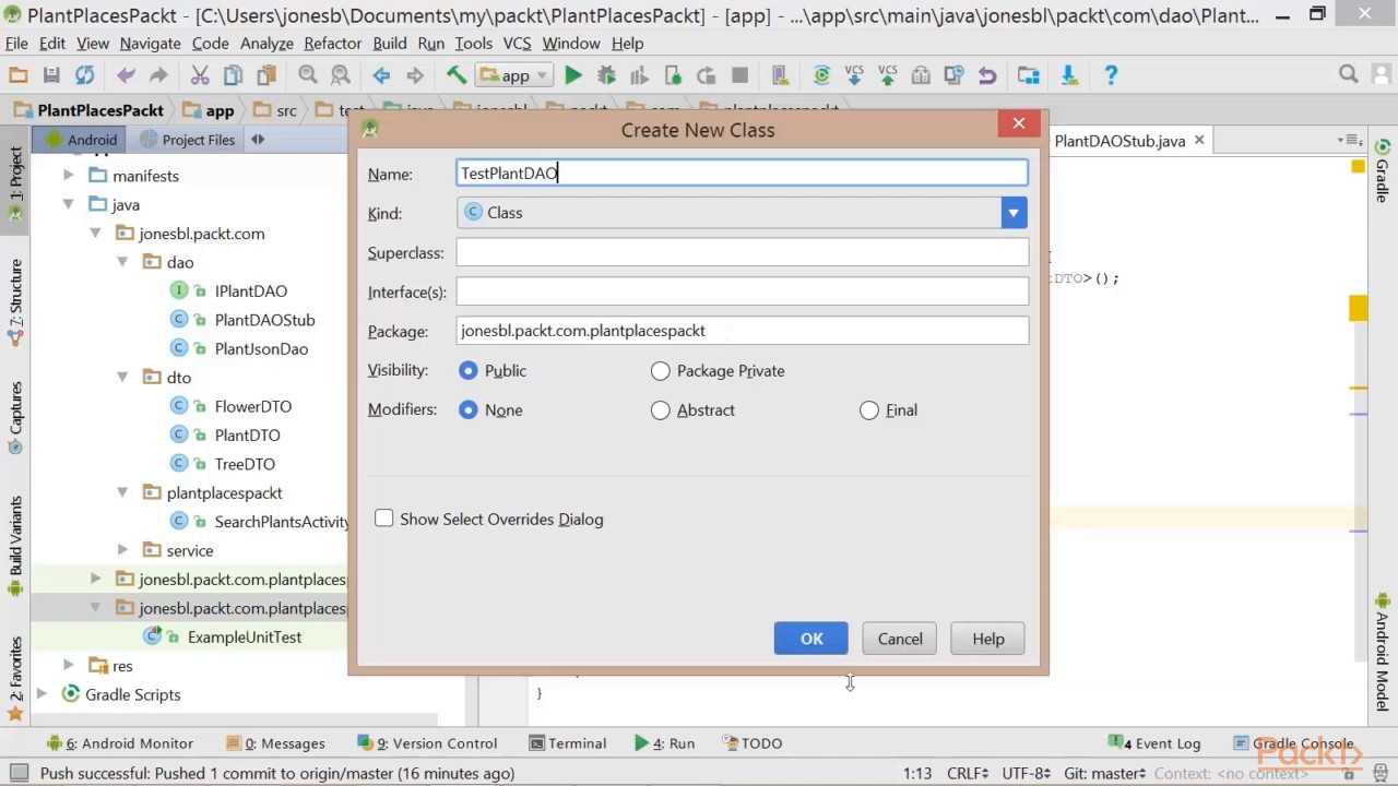 Test-Driven Android : JUnit Syntax | packtpub.com