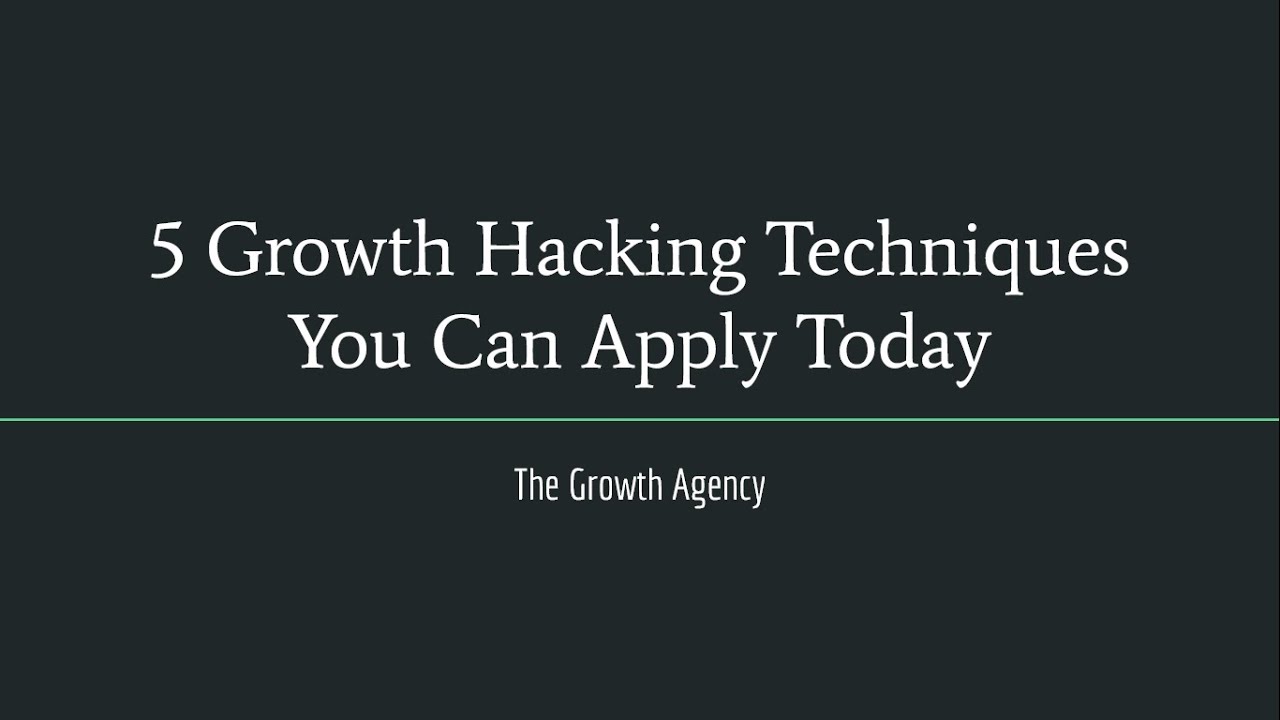 5 Growth Hacking Techniques You Can Apply Today
