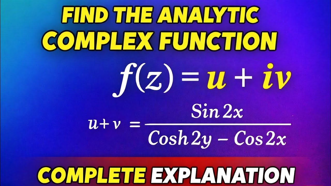 Problem 4 | analytic functions| complex Analysis 