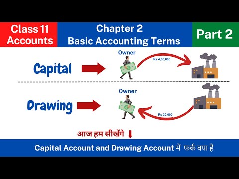 Meaning of Capital and Drawing | Basic Accounting Terms | Class11 | Chapter 2 | Part 2