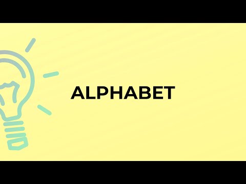 What is the meaning of the word ALPHABET?