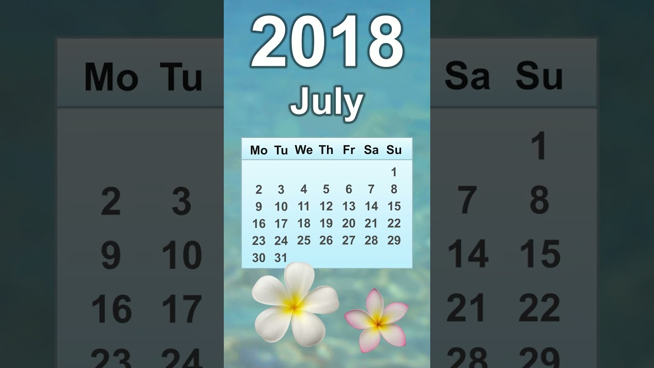 July 2018 Calendar