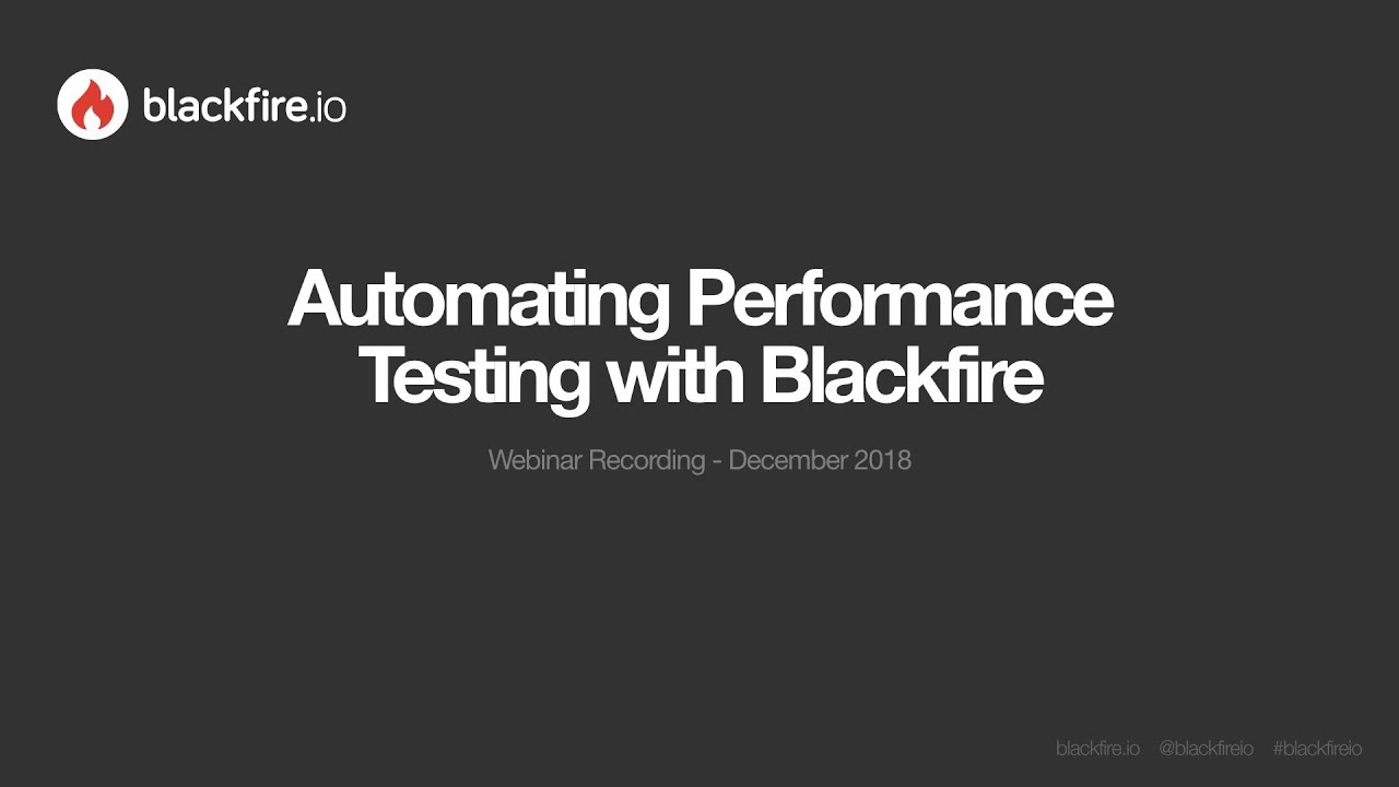Automating Performance Testing with Blackfire