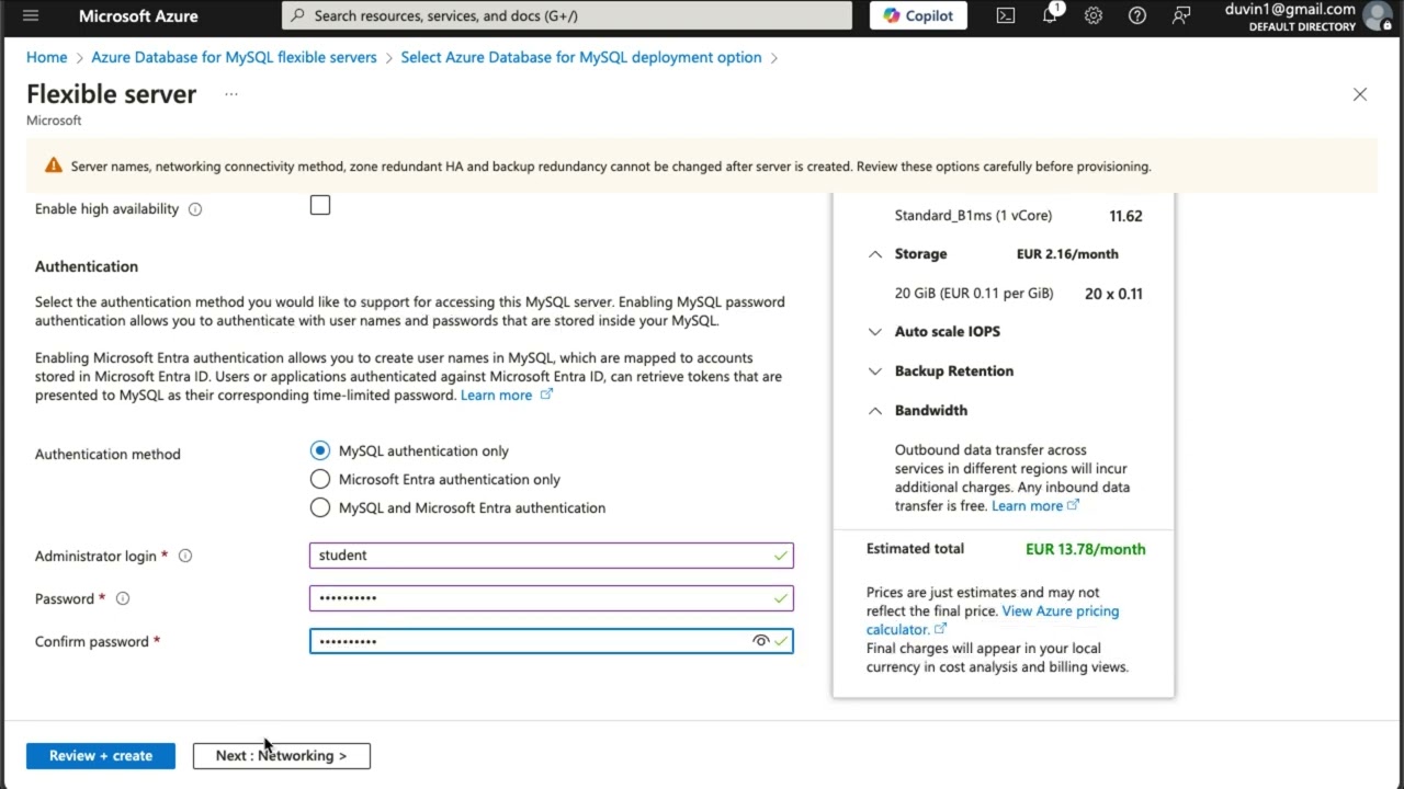 DP-900 Azure Data Fundamentals Lab 1b: Explore Azure Database for MySQL 250224