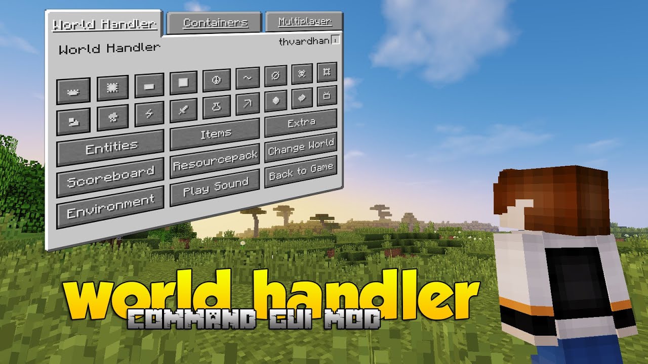 World Handler | Command Gui Mod | Minecraft 1.10