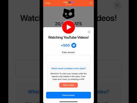 Watching YouTube Videos! #cats #catsvideocode #catsyoutubevideocode #telegram #airdrop