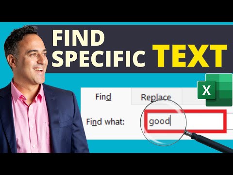 Search for a Cell With Specific Text in Microsoft Excel