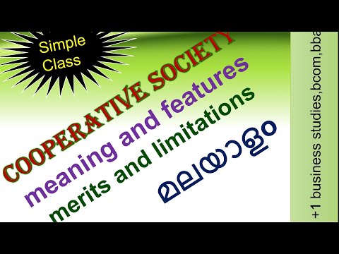 cooperative society meaning and features malayalam#cooperative society malayalam