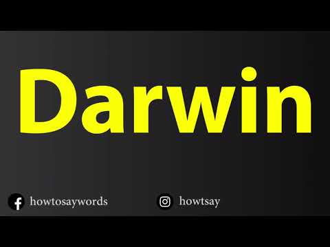 How To Pronounce Darwin