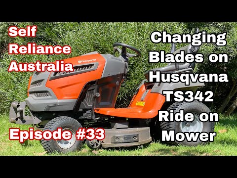 Changing Blades on Husqvana TS342 Ride on Mower