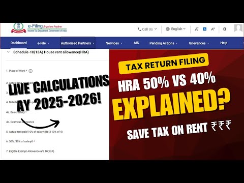 HRA 50% vs 40% Rule Explained | Maximize Tax Savings on Rent | Old regime Guide| #itrfiling #hra