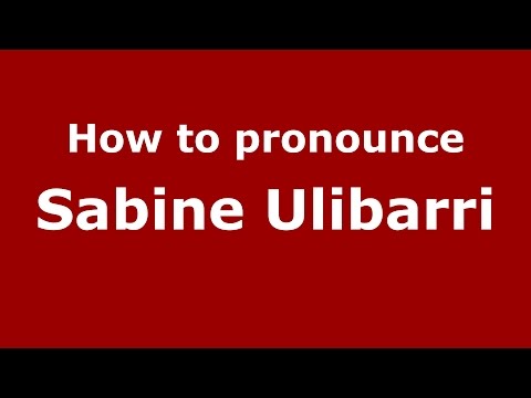 How to pronounce Sabine Ulibarri (American English/US) - PronounceNames.com