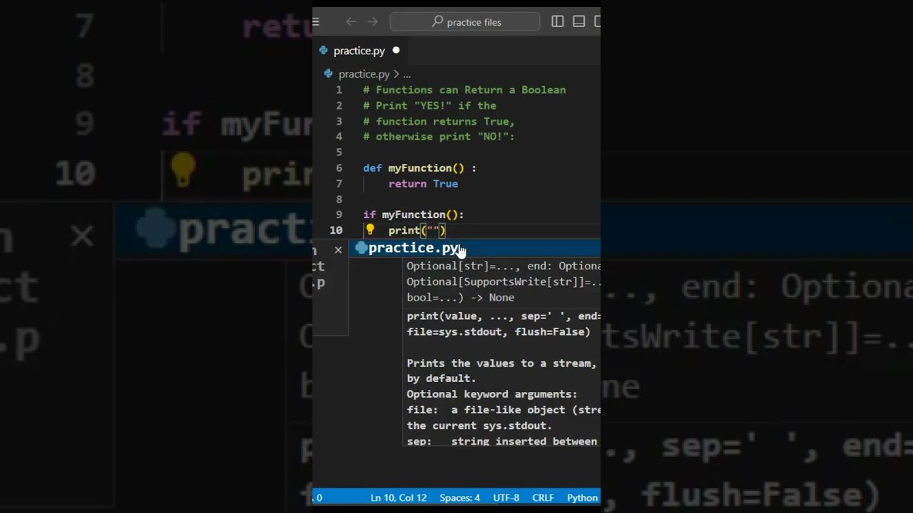 Function can Return a Boolean | #python #coding #learnpython #pythonforbeginners #python3