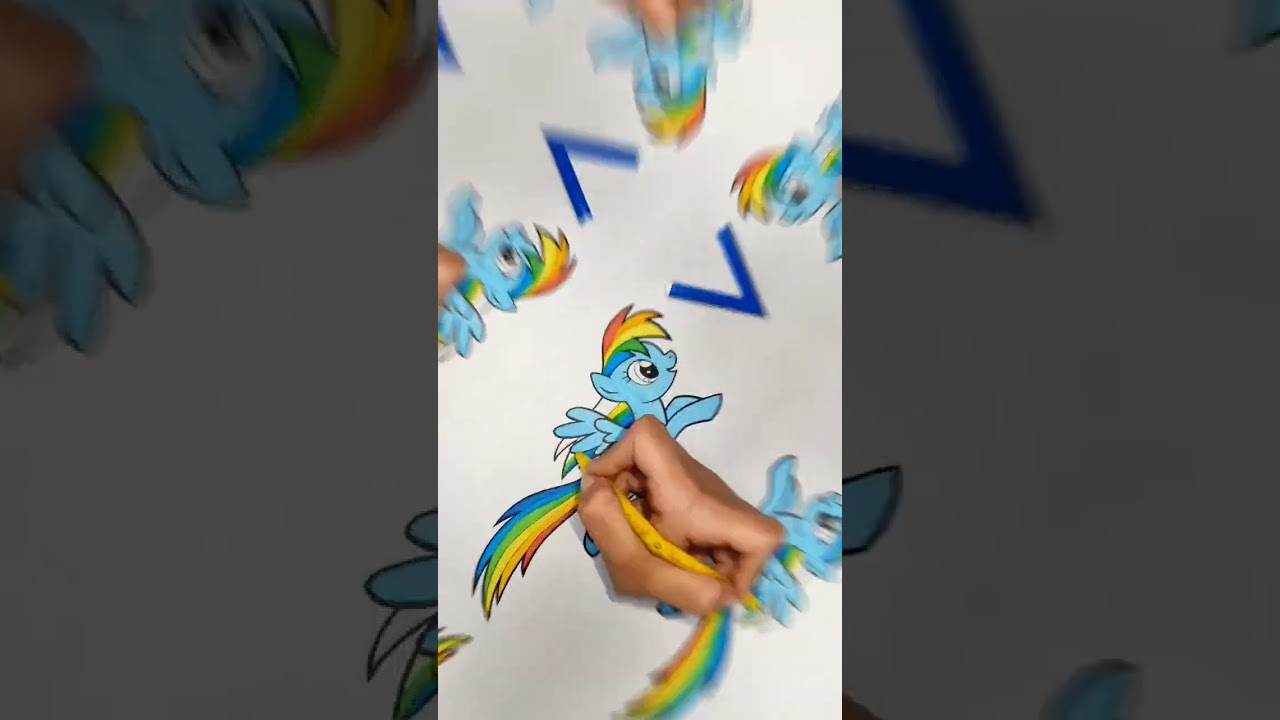 Rainbow dash 🌈coloring video 🎥 #coloring #تلوين #shortvideo #shorts #rainbowdash