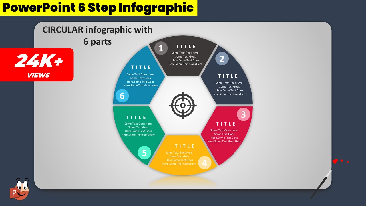3.Business Circular Infographic | 6 Steps | Graphic Design | Free PowerPoint Templates