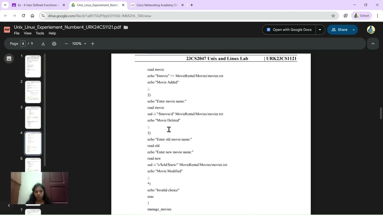User Defined Function using Shell Scripting