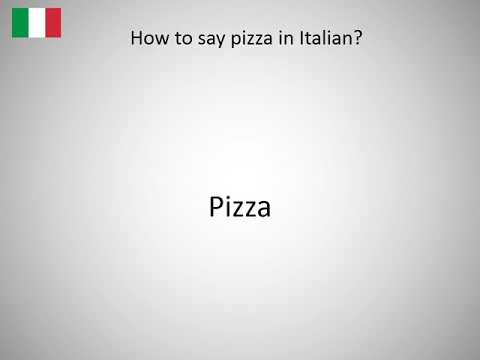 How to say pizza in Italian?