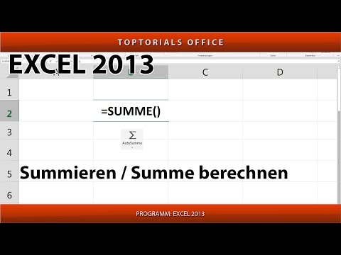 SUMMEN BILDEN / SUMMIEREN / Werte zusammen rechnen (Excel)