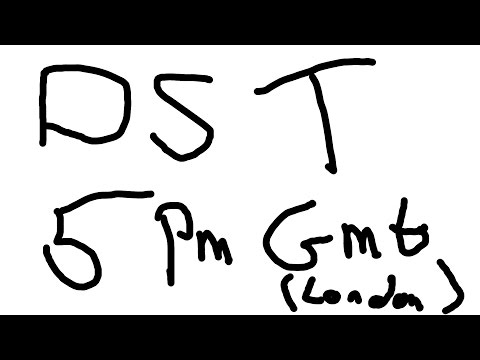 DST Reminder Sunday 5pm GMT (London Time Zone)