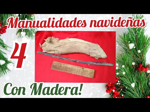 4 MANUALIDADES NAVIDEÑAS CON MADERA RECICLADA - IDEAS NAVIDEÑAS PARA VENDER - Christmas crafts