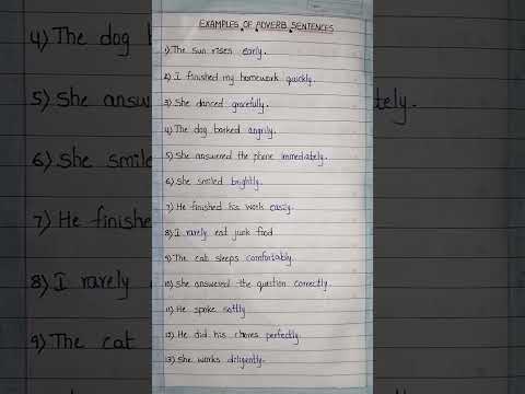 Examples Of Adverb Sentences|Adverb Sentences Examples|Examples Of Adverbs|Adverb Sentences|Adverbs