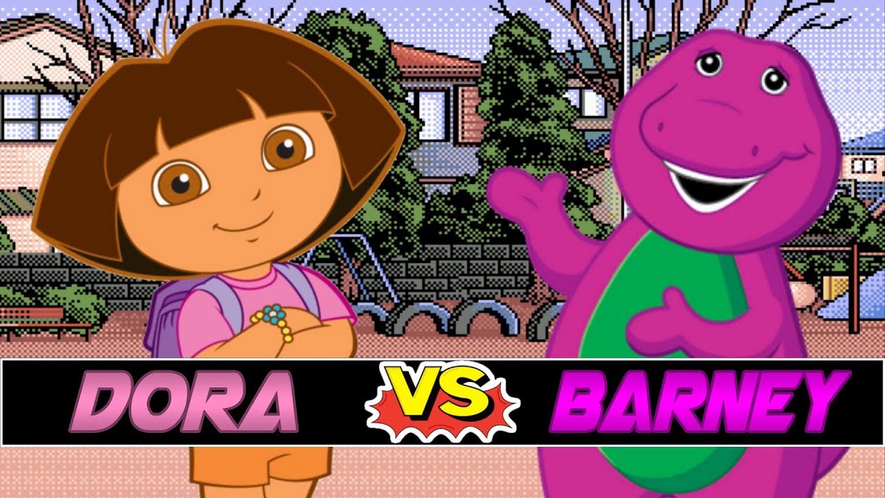 M.U.G.E.N. Battles | Dora vs Barney | Dora the Explorer vs Barney & Friends